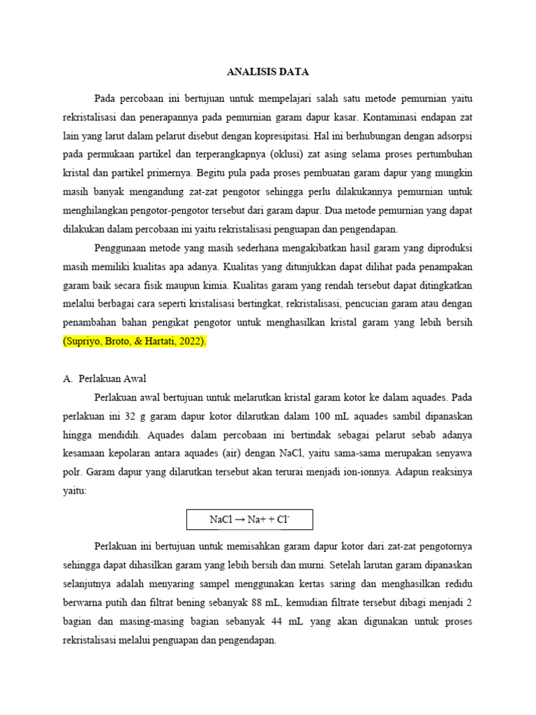 ANALISIS DATA Perc. 2 ANOR | PDF