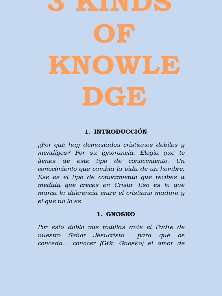 Tres tipos de conocimiento | PDF | Amor | Conocimiento Tres tipos de conocimiento | PDF | Amor | Conocimiento