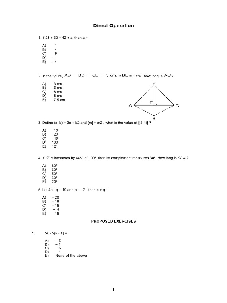 1- Direct Operation | PDF | Classical Geometry | Euclid