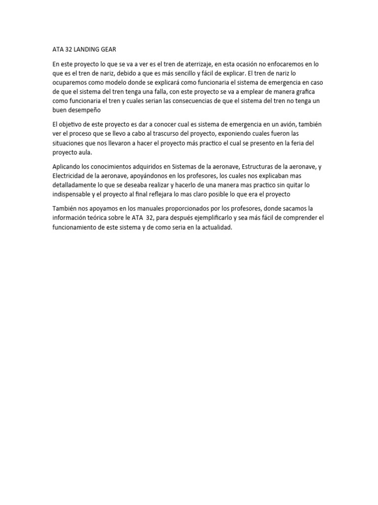 Ata 32 Landing Gear | PDF