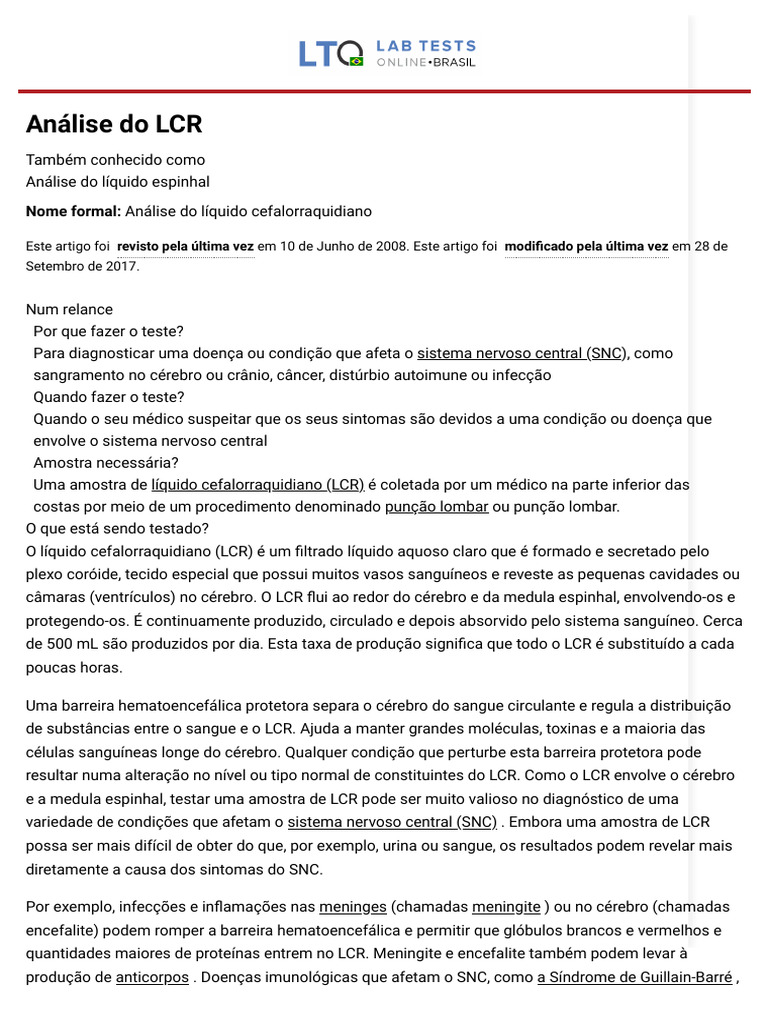 Análise Do LCR | PDF