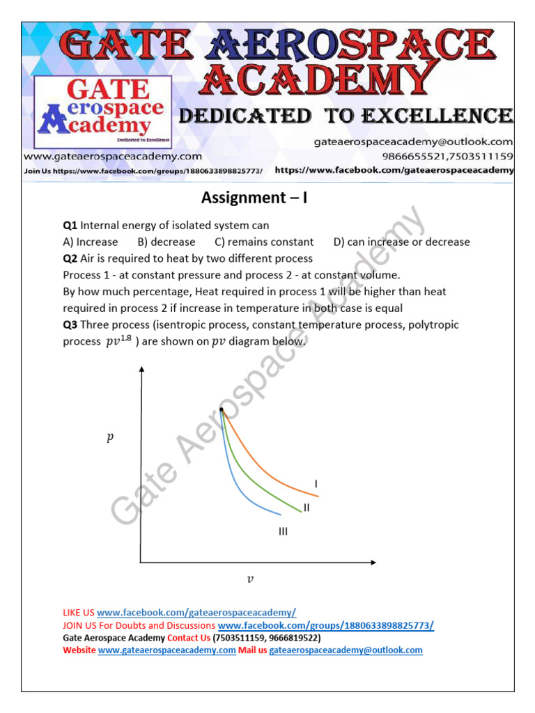 Gate Paper | PDF | Heat | Statistical Mechanics