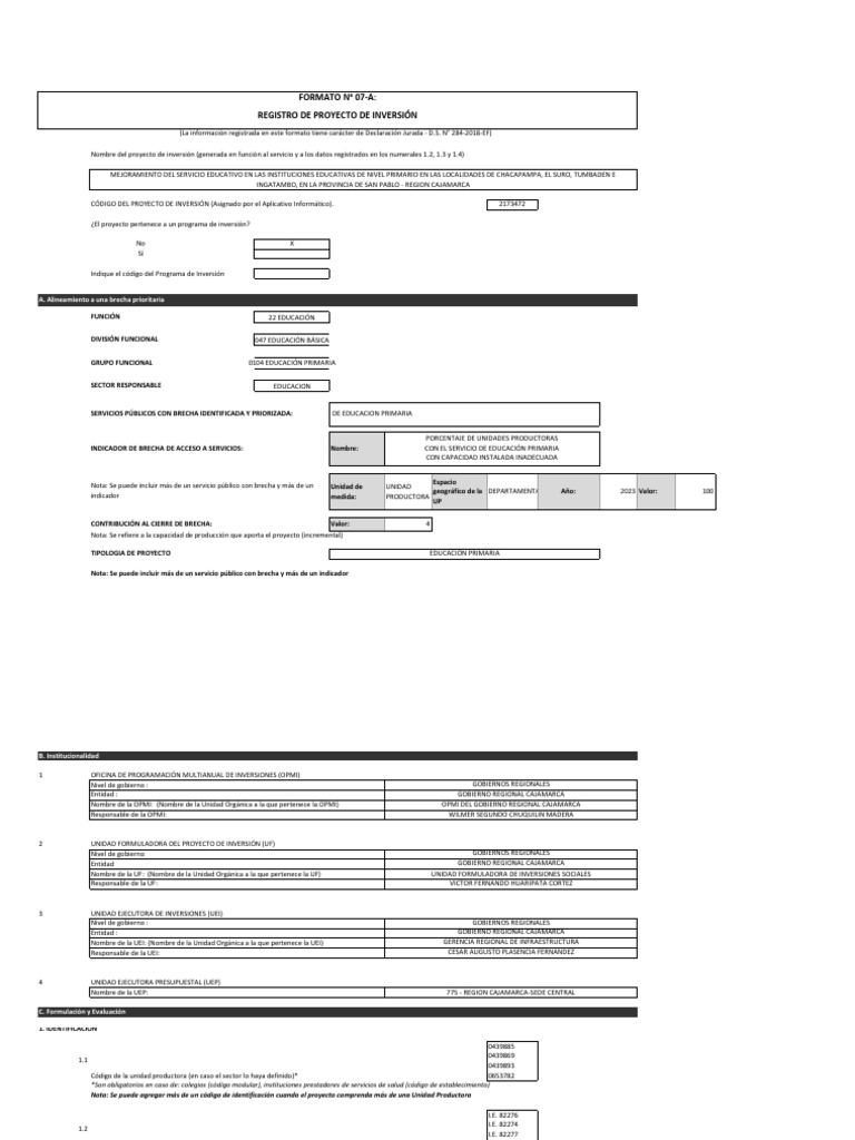 Formato 7a San Pablo | PDF | Infraestructura | Asociación público-privada