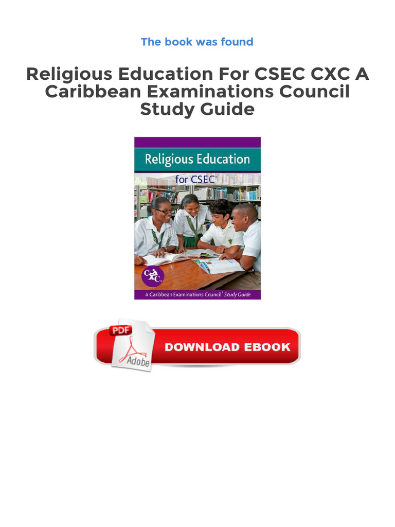 Free Ebooks Religious Education For Csec CXC A Caribbean Examinations Council Study Guide ...