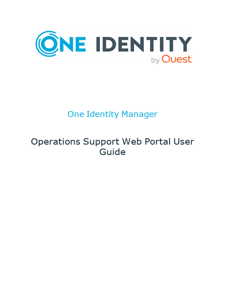 OneIM OperationsSupportWebPortal UserGuide | PDF | World Wide Web ...