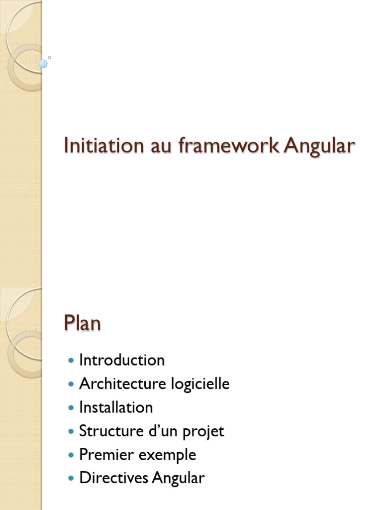 Initiation Au Framework Angular | PDF | Informatique | Ingénierie informatique
