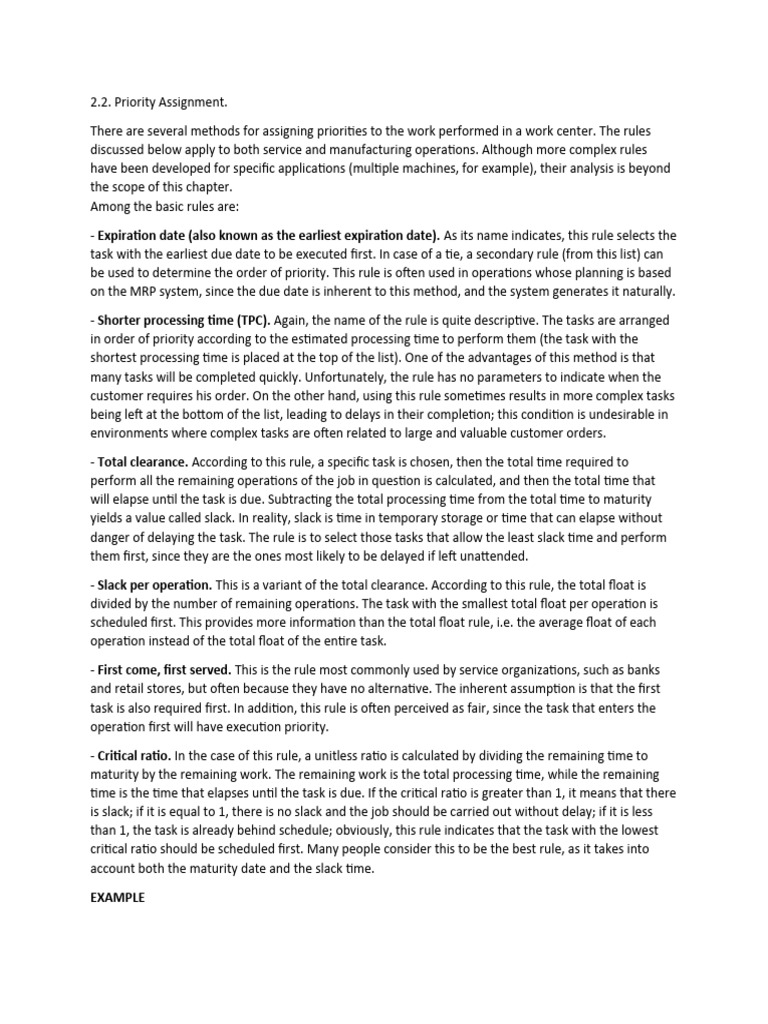 2.2 Priority Assignment | PDF | Ratio | Applied Mathematics