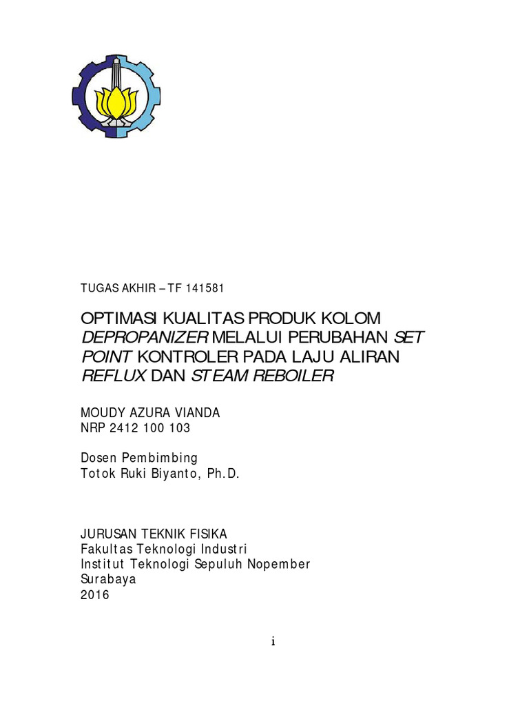 Optimasi Produk Kolom Depropanizer | PDF