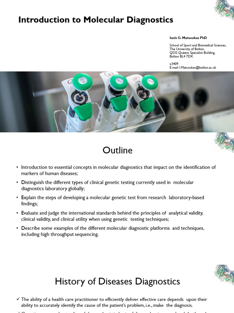 Intro to Molecular Diagnostics | PDF | Dna Sequencing | Biomarker