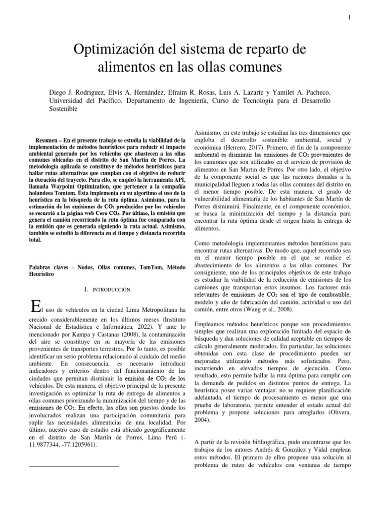 Ollas Comunes - Ruta Mas Corta | PDF