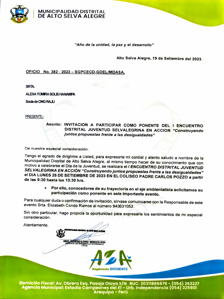 Of. Alexa Solis | PDF