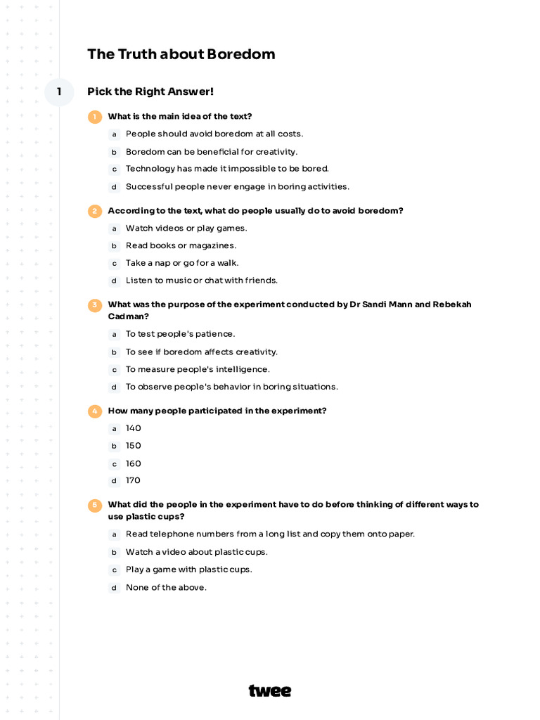 Twee - The Truth About Boredom | PDF | Creativity | Cognitive Science