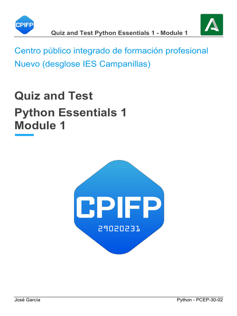 Quiz and Test Module 1 | PDF