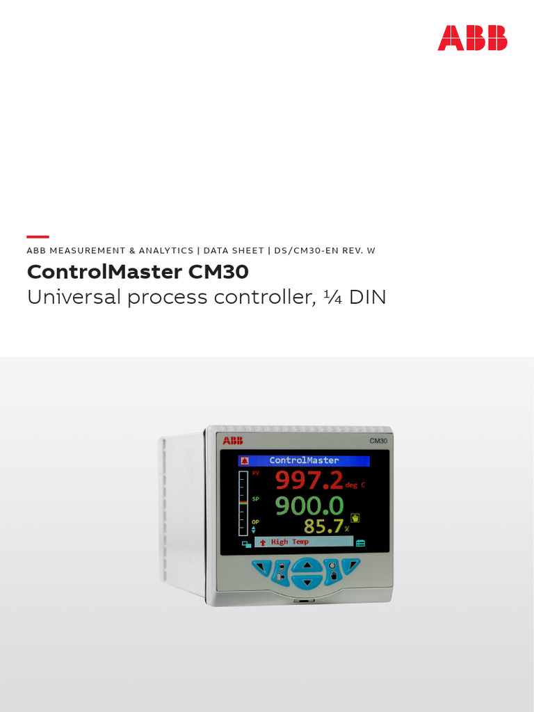 Controlmaster Cm30: Universal Process Controller, 1/4 Din | PDF ...