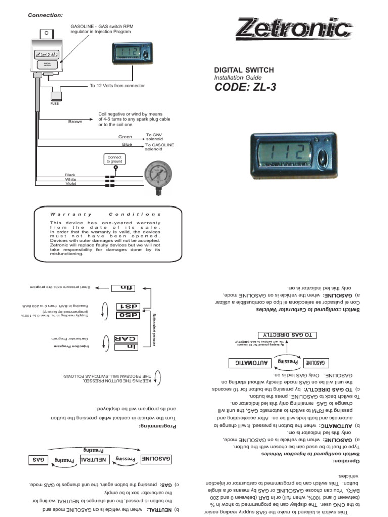 Digital Switch (zl-3) | PDF | Carburetor | Gasoline