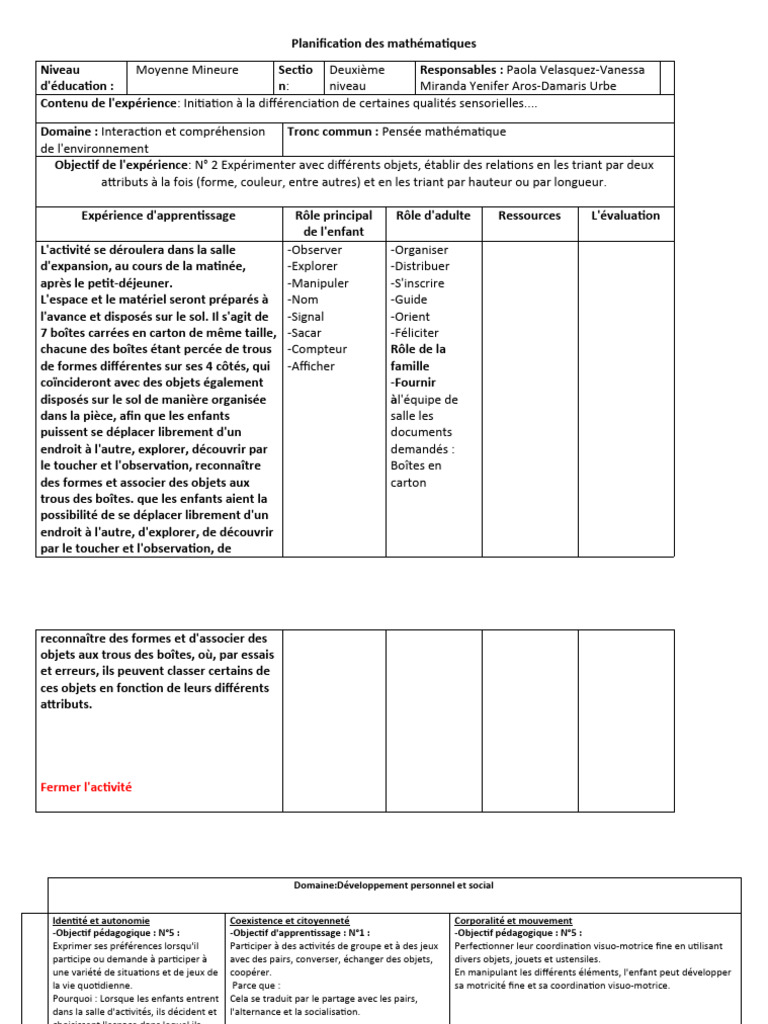 PLAN | PDF | la communication | Apprentissage