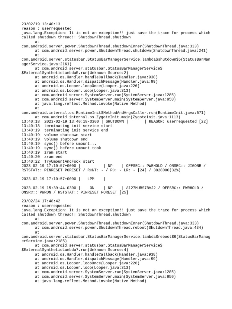 Power Off Reset Reason Backup | PDF | Java (Programming Language) | Oracle Acquisitions