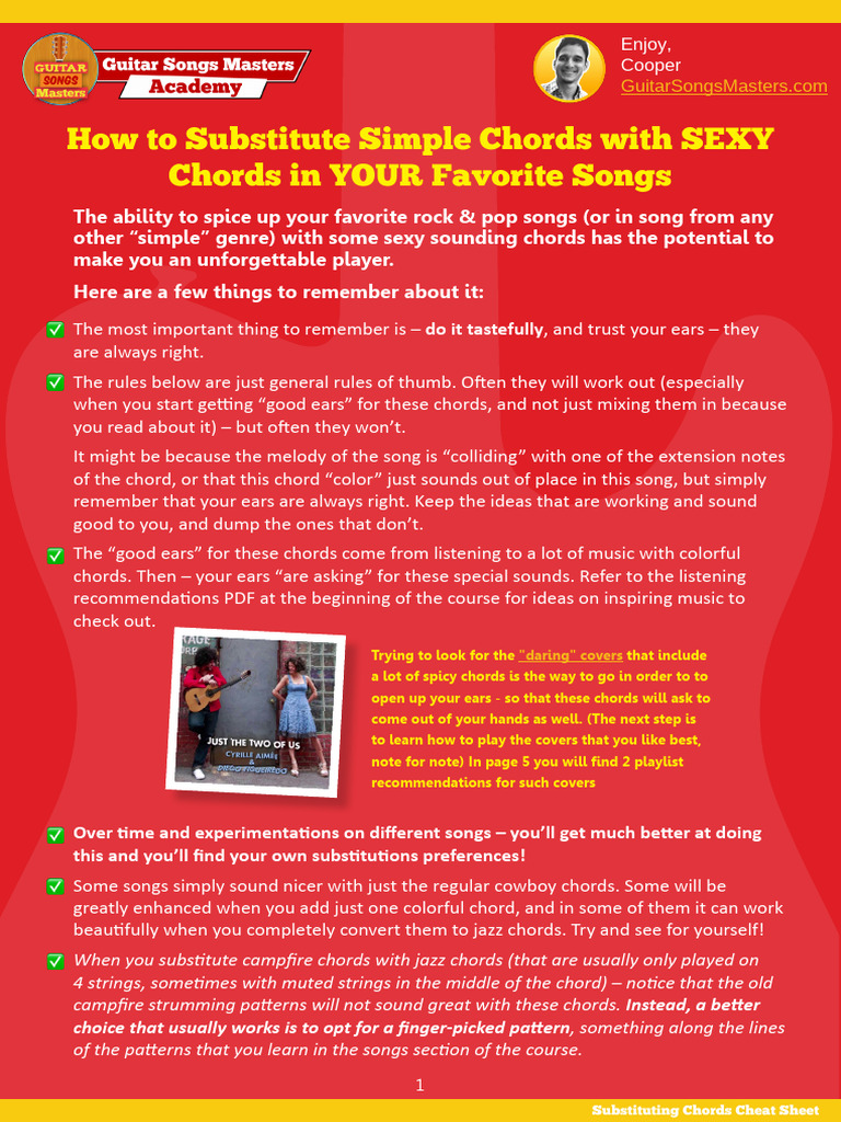 Adding Fancy Chords To Regular Songs | PDF | Chord (Music) | Harmony