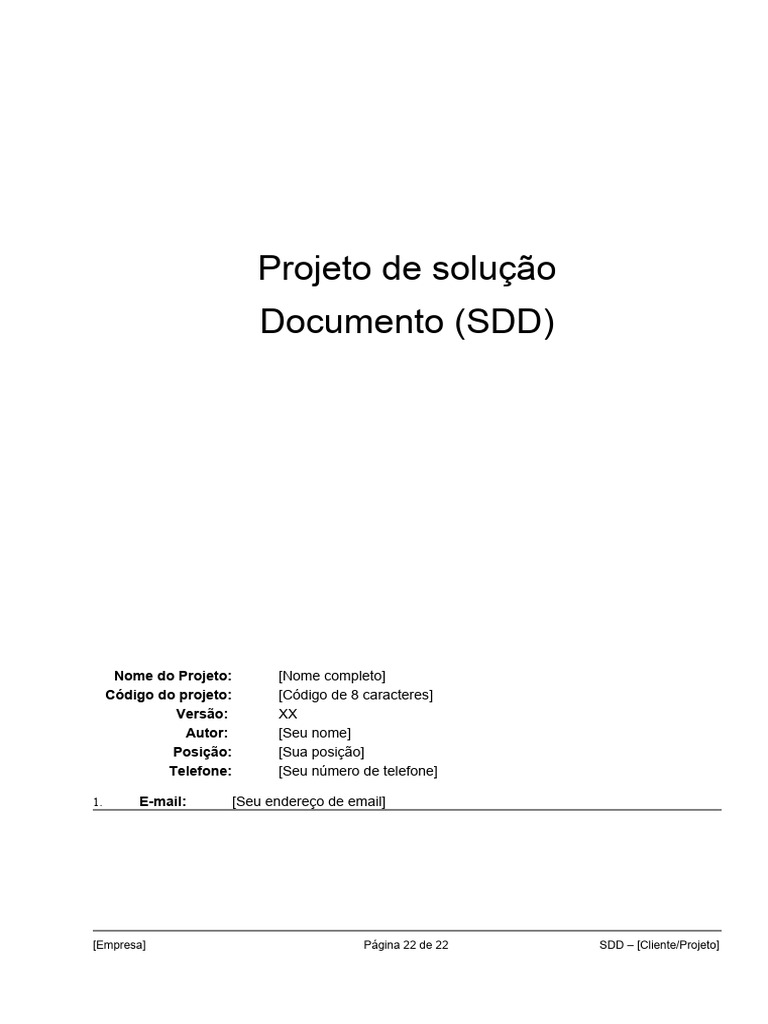 03 - SDD - Documento de Desenho Da Solução | PDF | Segurança de ...