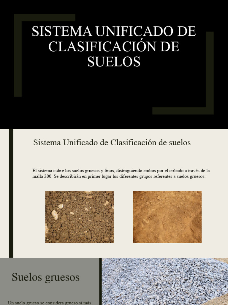Sistema Unificado de Clasificación de Suelos | PDF | Ciencias fisicas Sistema Unificado de Clasificación de Suelos | PDF | Ciencias fisicas