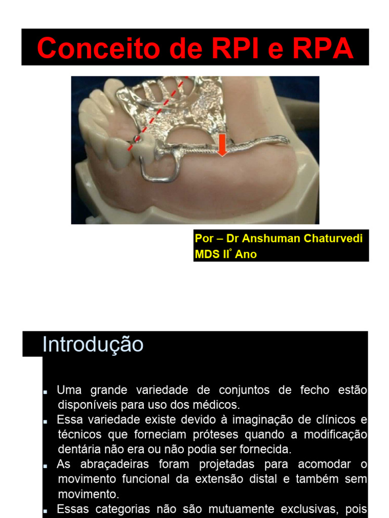 Conceito de RPI e RPA | Download grátis PDF | Prótese | Rotação