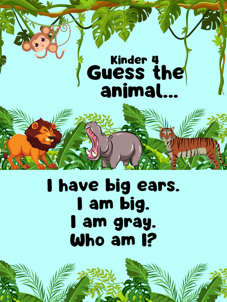 Guess The Wild Animal | PDF | Language Arts & Discipline