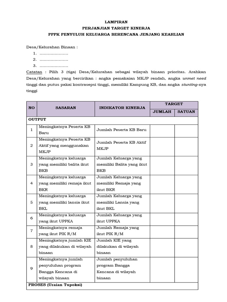 Lampiran Perjanjian Kinerja PPPK PKB | PDF | Ilmu Sosial