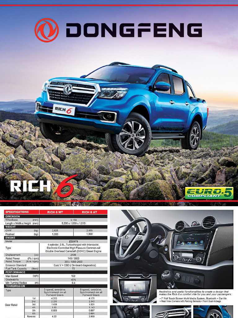Dong Feng Pick Up Truck Specifications | PDF