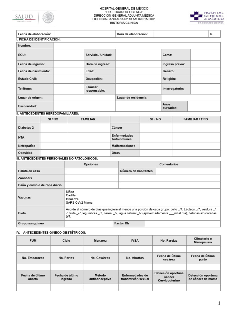 FORMATO HC HGM | PDF | Hemodiálisis | Enfermedad renal crónica