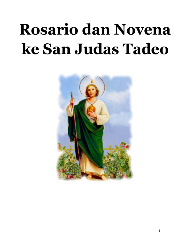 Novena Dan Rosario Kepada Santo Jude Thaddeus | PDF