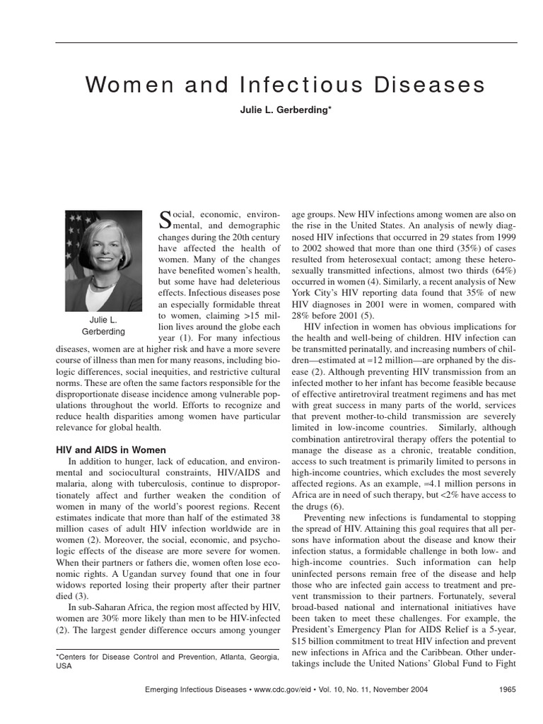 Women and Infectious Diseases: Julie L. Gerberding | PDF