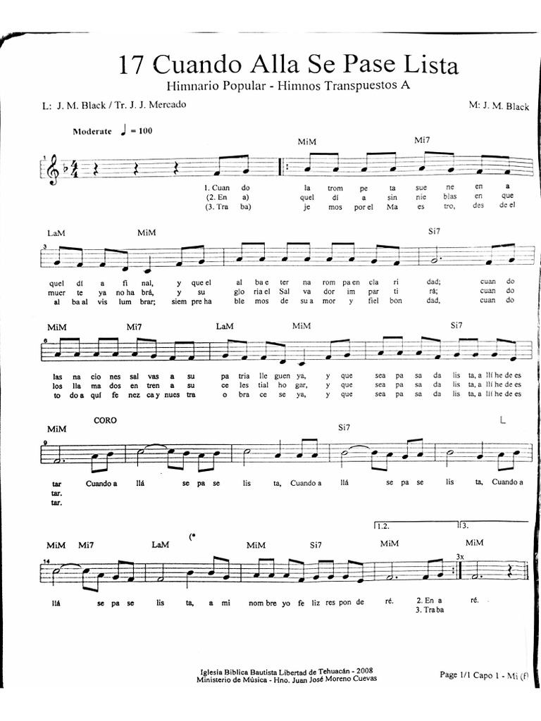 17 Cuando Allá Se Pase Lista | PDF