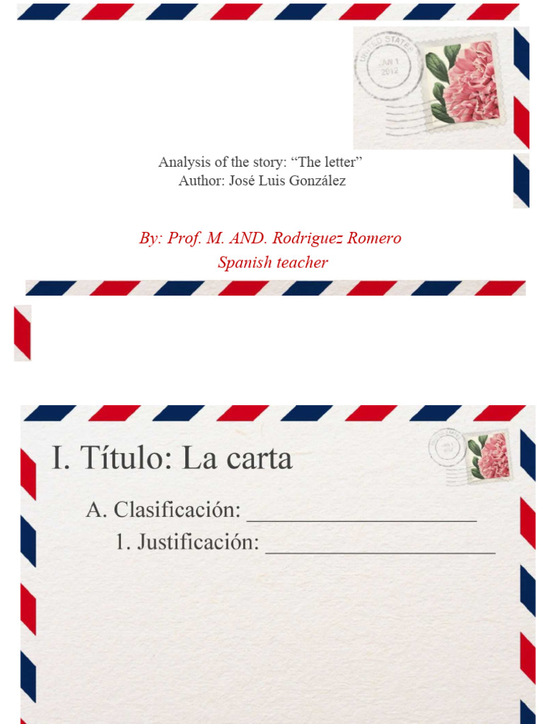 Analysis of The Story The Letter - José Luis González | PDF