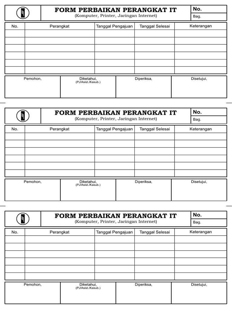Form Perbaikan Perangkat It Pdf