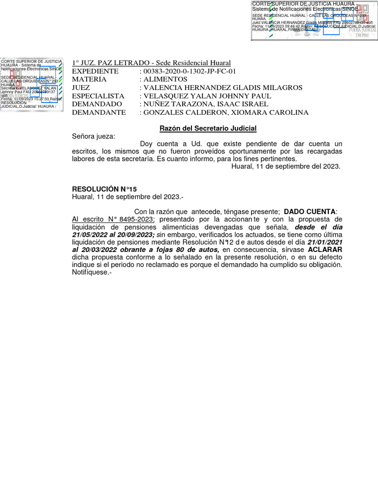 Exp. 00383-2020-0-1302-JP-FC-01 - Resolución - 18132-2023 | PDF ...