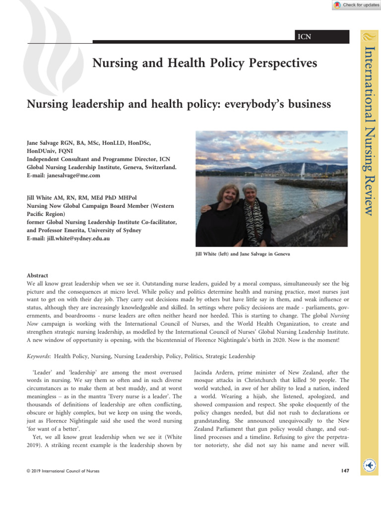 Articlenzj | PDF | Nursing | Policy