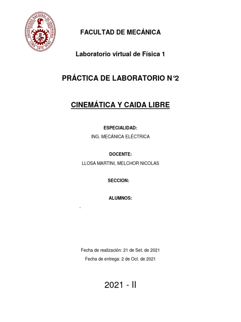 Informe 2 laboratorio Física | PDF