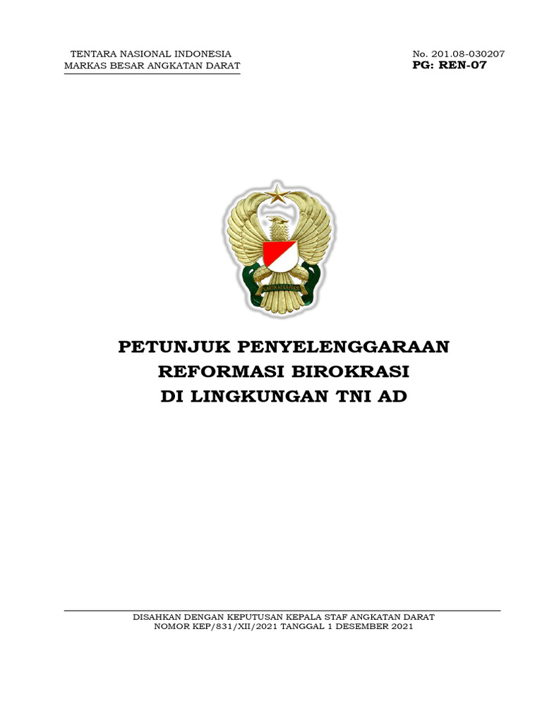 Jukgar RB Tni Ad 831 - Xii - 2021 | PDF