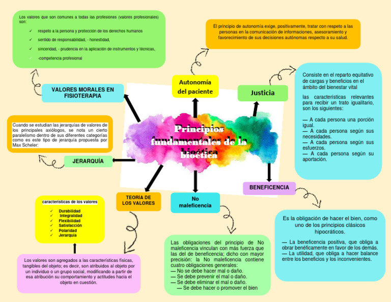 Mapa Mental De Principios Fundamentales De La Bioetica Pdf Bioética