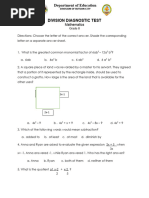 Summative Test in Math 8 1st Quarter | PDF | Cartesian Coordinate ...