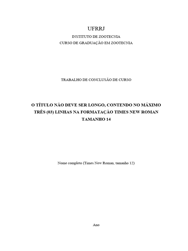 TCC Modelo | PDF | Ciências e Matemática