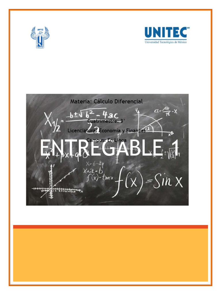 Entregable 1 - Cálculo Diferencial | PDF | Logaritmo | Exponenciación