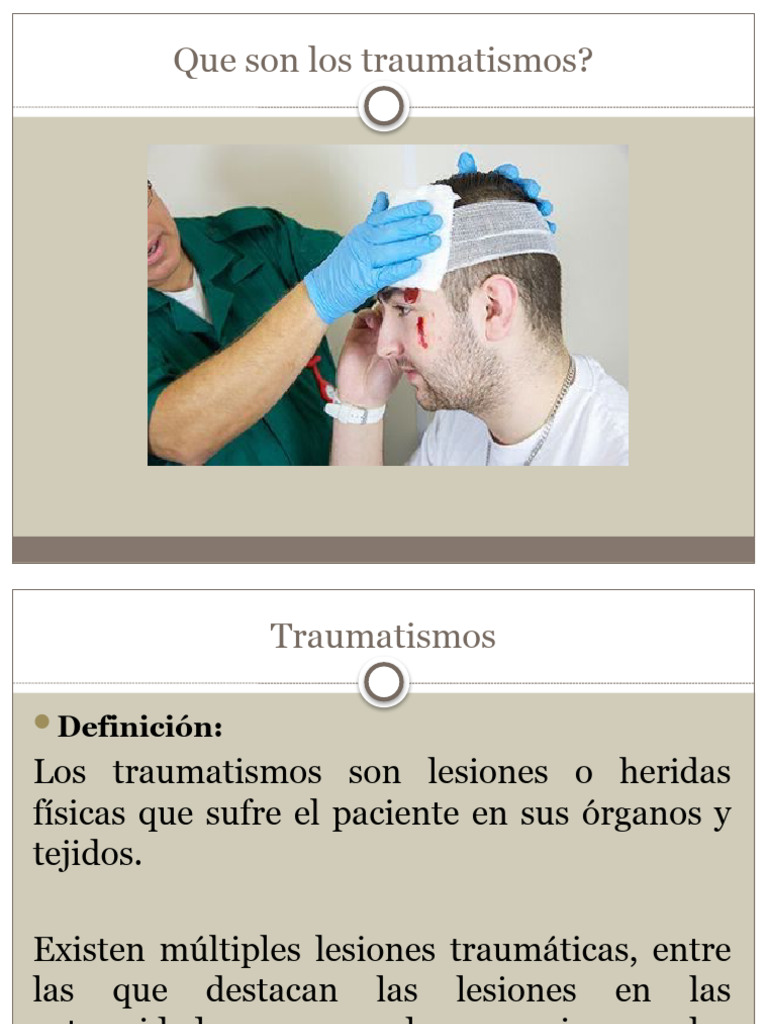 Que Son Los Traumatismos | PDF | Lesión | Medicina CLINICA