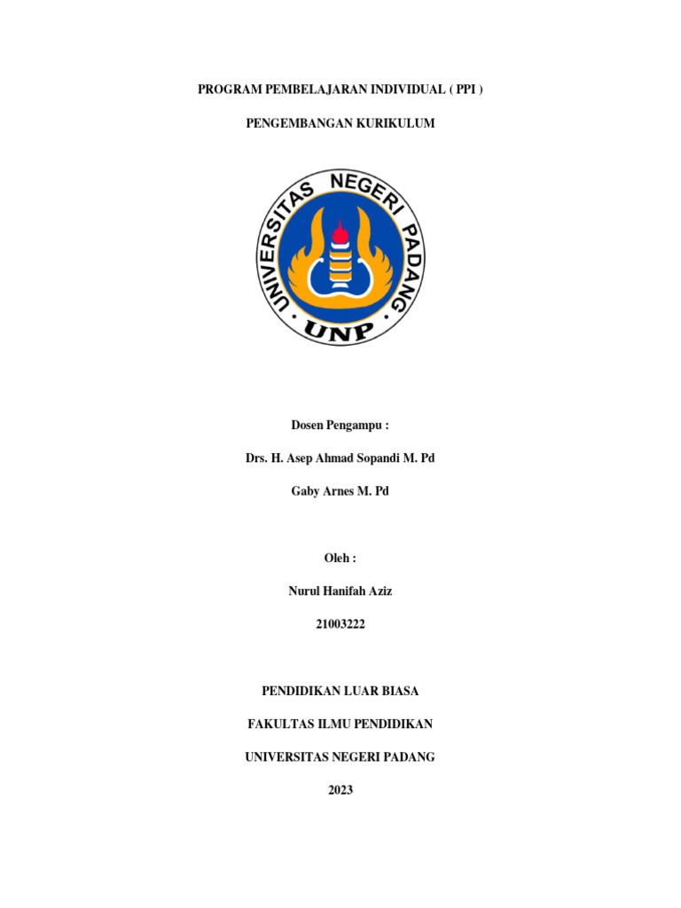 PPI - Pengembangan Kurikulum - Nurul Hanifah Aziz | PDF