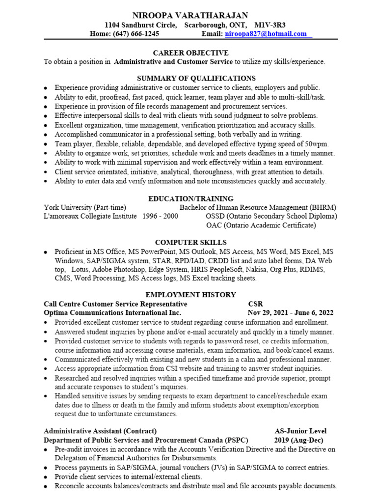 Niroopa - Resume (8) 17 | PDF | Computing | Business