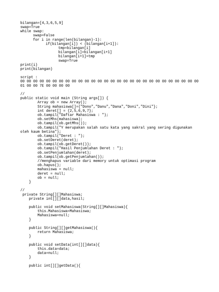 Sort 1 | PDF | Metode & Bahan Ajar | Komputer