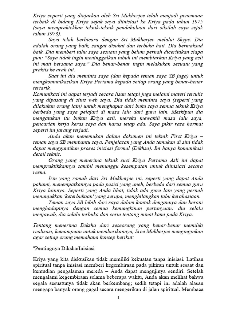 Kriya Yoga Asli Sri Sri Lahiri Mahasaya PDF | PDF