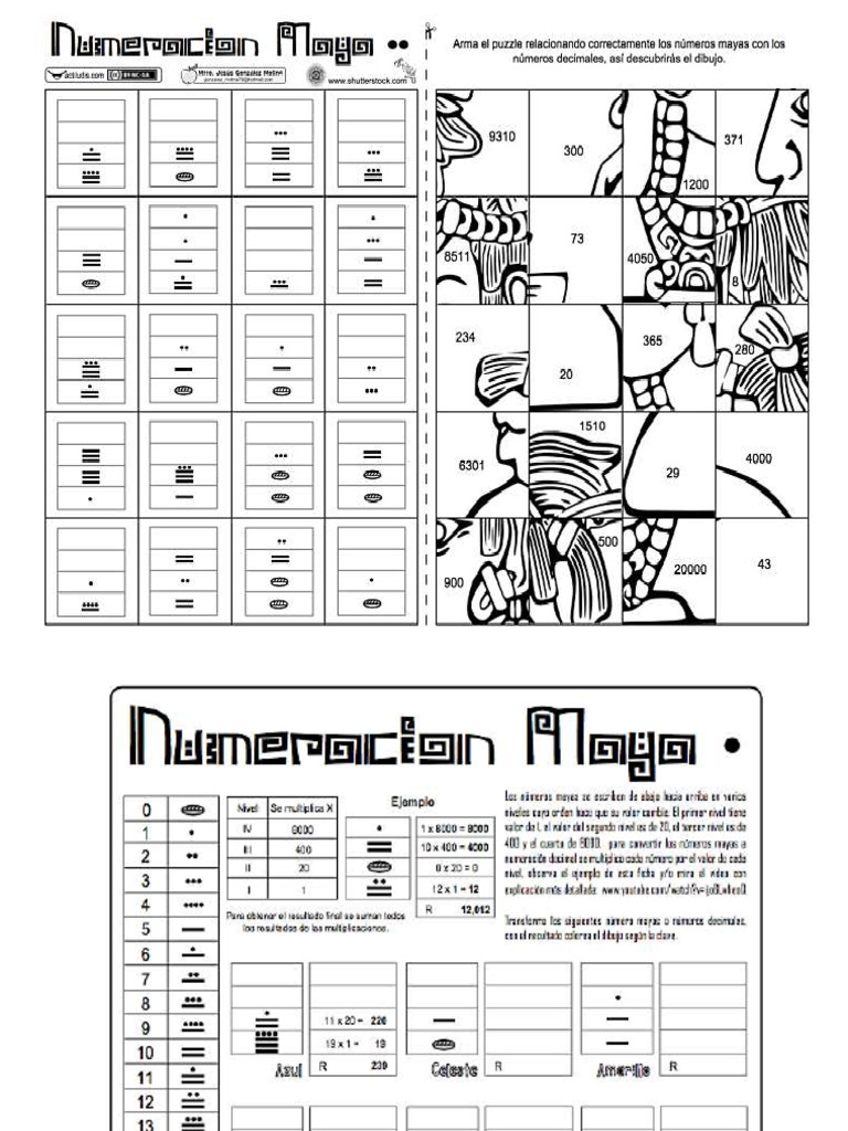 Numeración Maya Ejercicio 2 | PDF