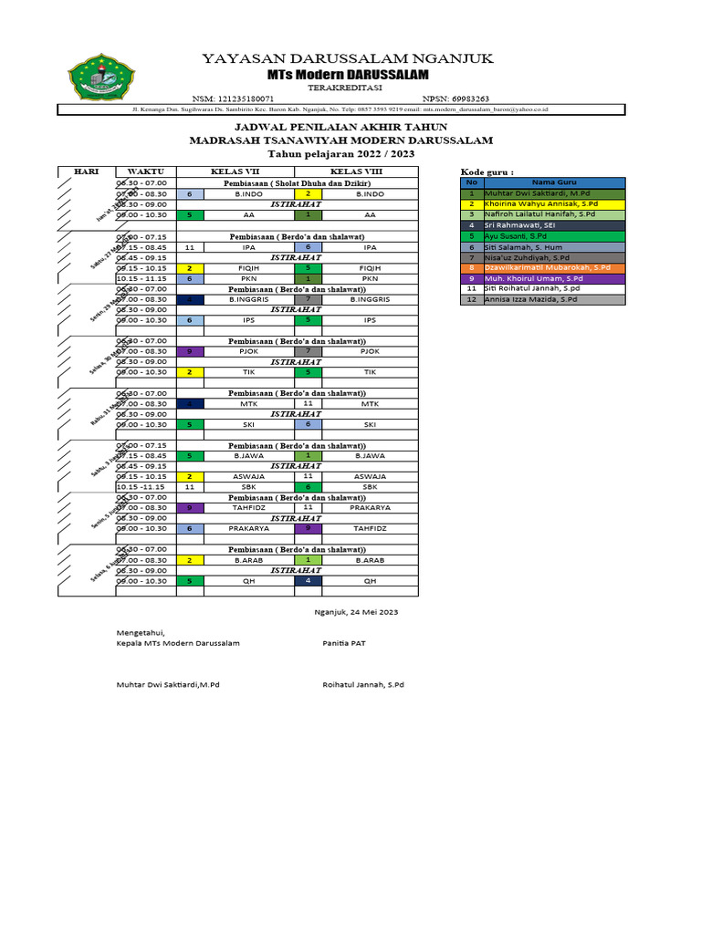 Jadwal PAT 2023 | PDF