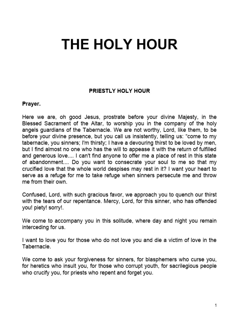 Book of Holy Hours | PDF | Anointing | God The Father